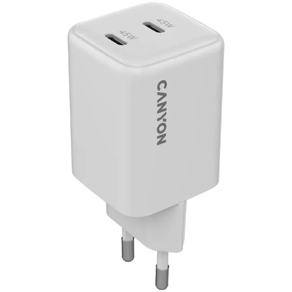 CANYON charger CU45AC GaN 45W 2xPD EU White ( CNS-CUW45CC )