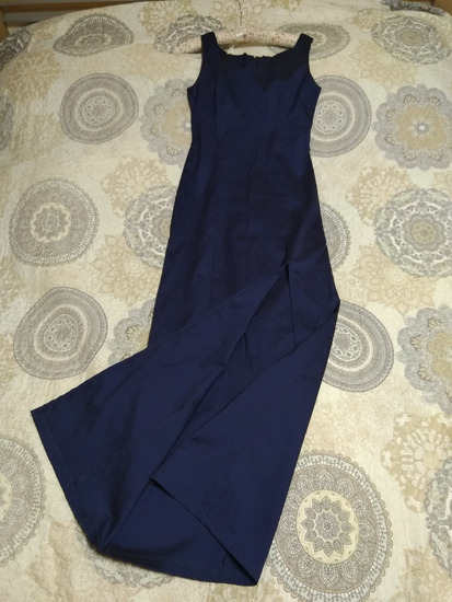 Indigo maxi haljina, prelepa, otmena xs,s