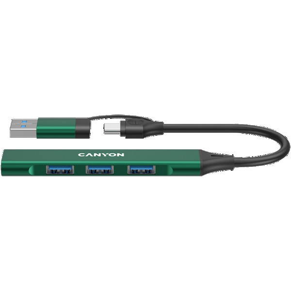 CANYON hub DS-02 4in1 USB-AC Green ( CNS-TDS02GR )