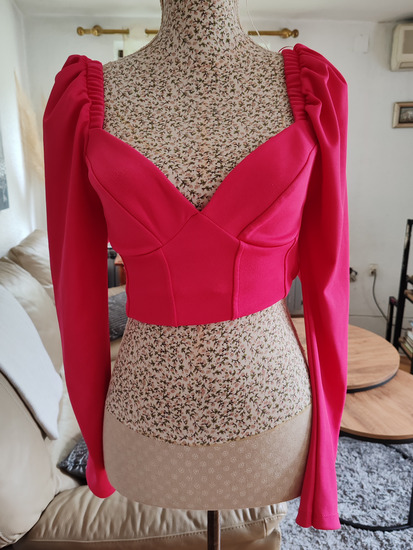 ZARA top korset pink kao nov M