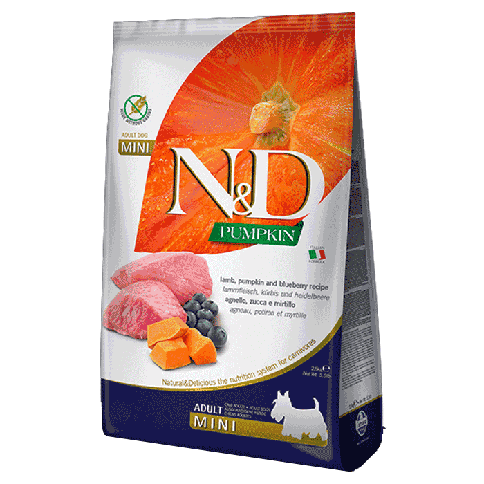 N&D Pumpkin Hrana za pse Mini Adult, Jagnjetina & Borovnica