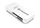 Transcend - Card reader, Mini F5, USB3.1 Gen 1, SD/MicroSD SDHC/SDXC/UHS-I, White