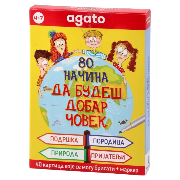 Smart kid,eduktivne kartice, 80 načina da budeš dobar, 40 kartica, 4 – 7 godina