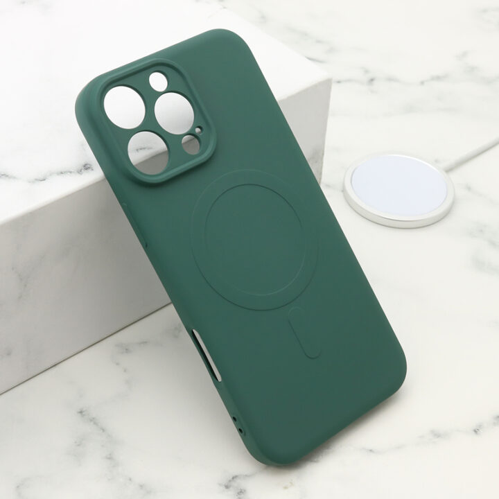 FUTROLA VELVET TOUCH MAGSAFE ZA IPHONE 16 PRO MAX (6.9) TAMNO ZELENA