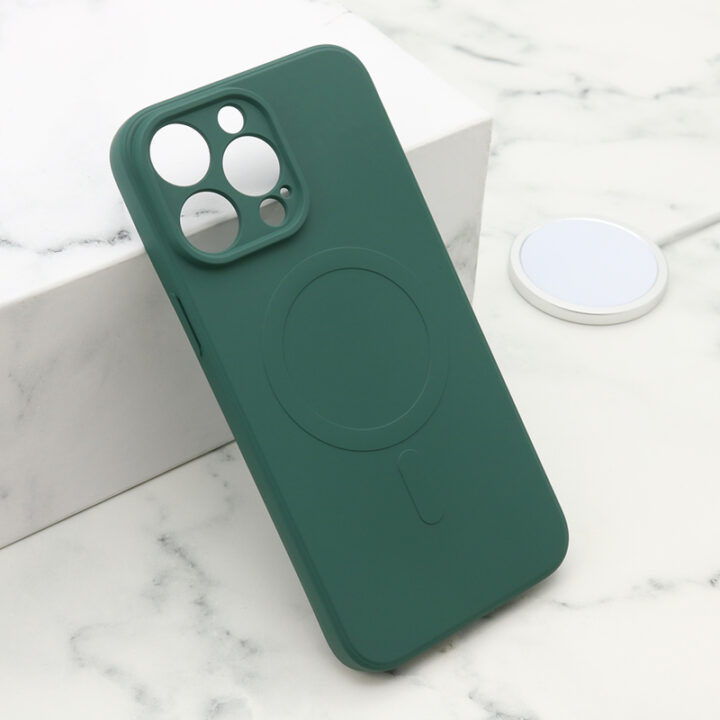 FUTROLA VELVET TOUCH MAGSAFE ZA IPHONE 14 PRO MAX (6.7) TAMNO ZELENA