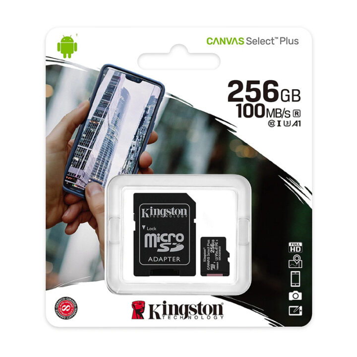 MEMORIJSKA KARTICA KINGSTON SELECT PLUS MICRO SD 256GB SDCS2/256GB CLASS 10 SA ADAPTEROM