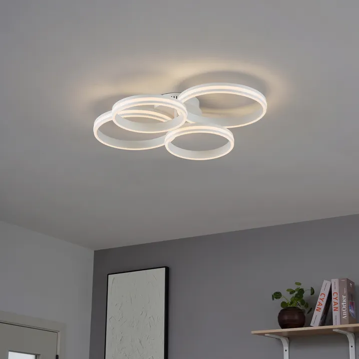 Plafonska lampa bela uklj. LED sa prigušivanjem u 3 koraka 4-svetla - Navara