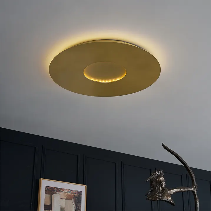 Moderna plafonska lampa zlatna 60cm uklj. LED sa prigušivanjem u 3 koraka - Morning
