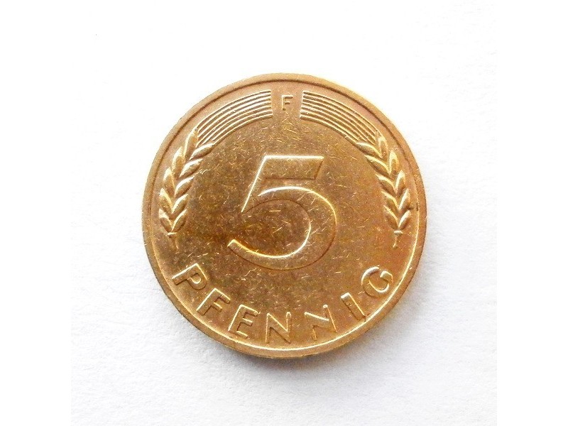 Nemačka 5 feninga 1950 F