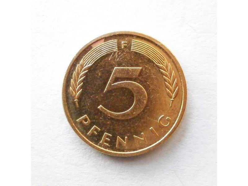 Nemačka 5 feninga 1986 F
