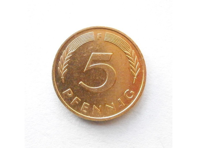 Nemačka 5 feninga 1989 F