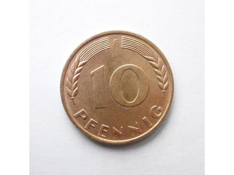 Nemačka 10 feninga 1950 F