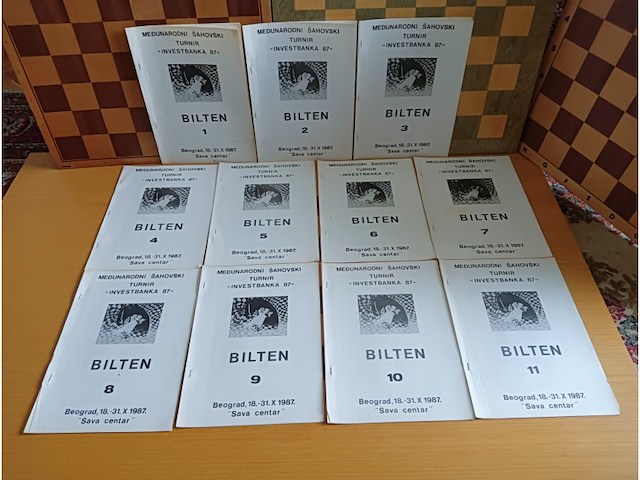 Turnir Investbanka 1987 Bilteni 1-11 (komplet) sah