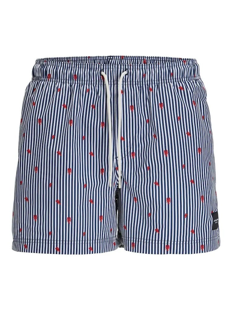 JACK & JONES Muški šorc za kupanje 12272933, Plavo-crveni