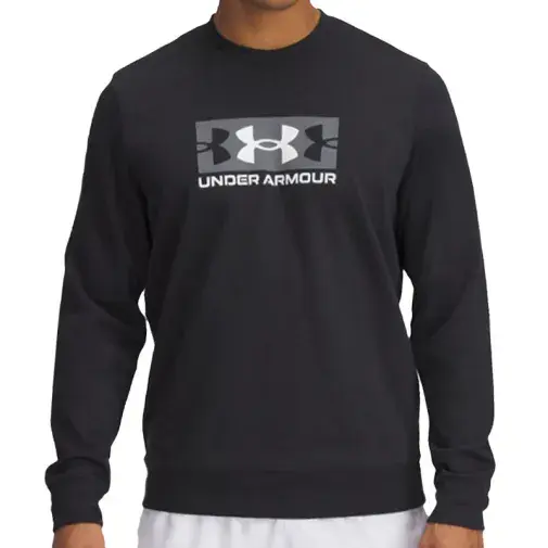 Under Armour Muški duks UA Rival Terry Logo Crew Q2, Crni