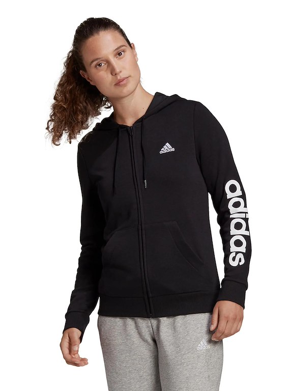 ADIDAS Ženski duks sa rajsferšlusom Essentials Logo crna