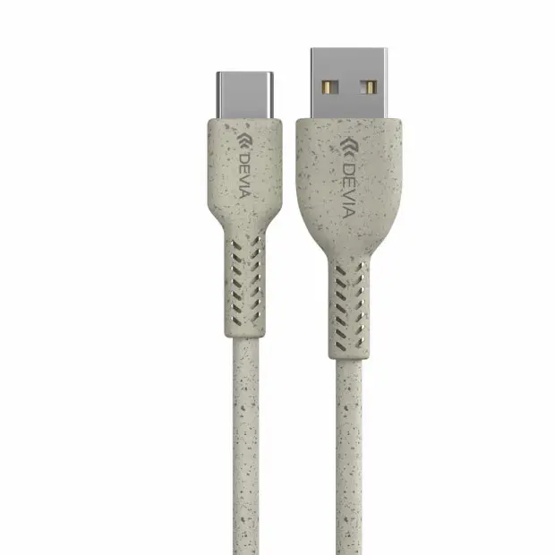 Devia Kabl za Iphone Environment-friendly plant straw PD Type-C, Beli