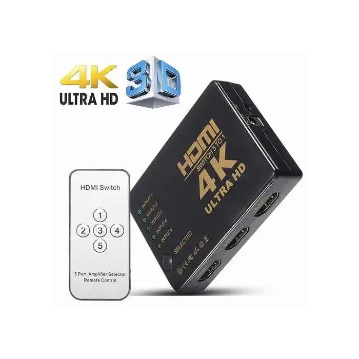 HDMI switch 5u1 HDS-006 4K Velteh sa daljinskim