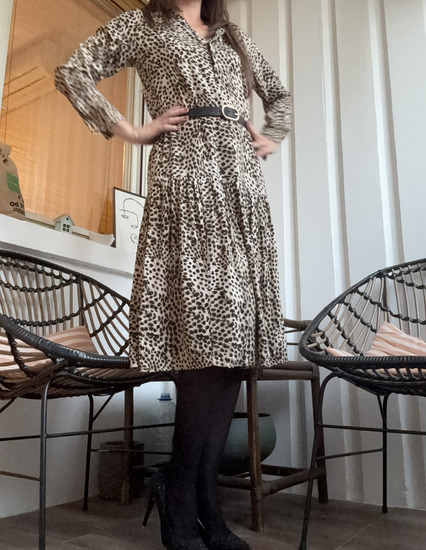 H&M midi haljina NoVo animal print