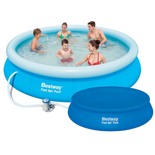Bazen za decu Bestway Fast set 366x76cm sa pumpom i prekrivačem 57274E/58037