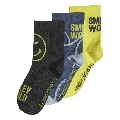 Adidas Dečije čarape Smiley, 3 para, Višebojne