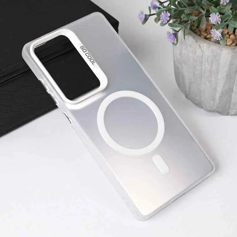 Maska Magsafe Clear za Samsung S938B Galaxy S25 Ultra srebrna
