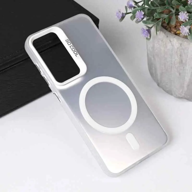 Maska Magsafe Clear za Samsung S931B Galaxy S25 srebrna