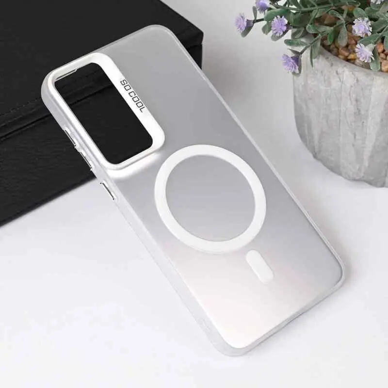 Maska Magsafe Clear za Samsung S936B Galaxy S25 Plus srebrna