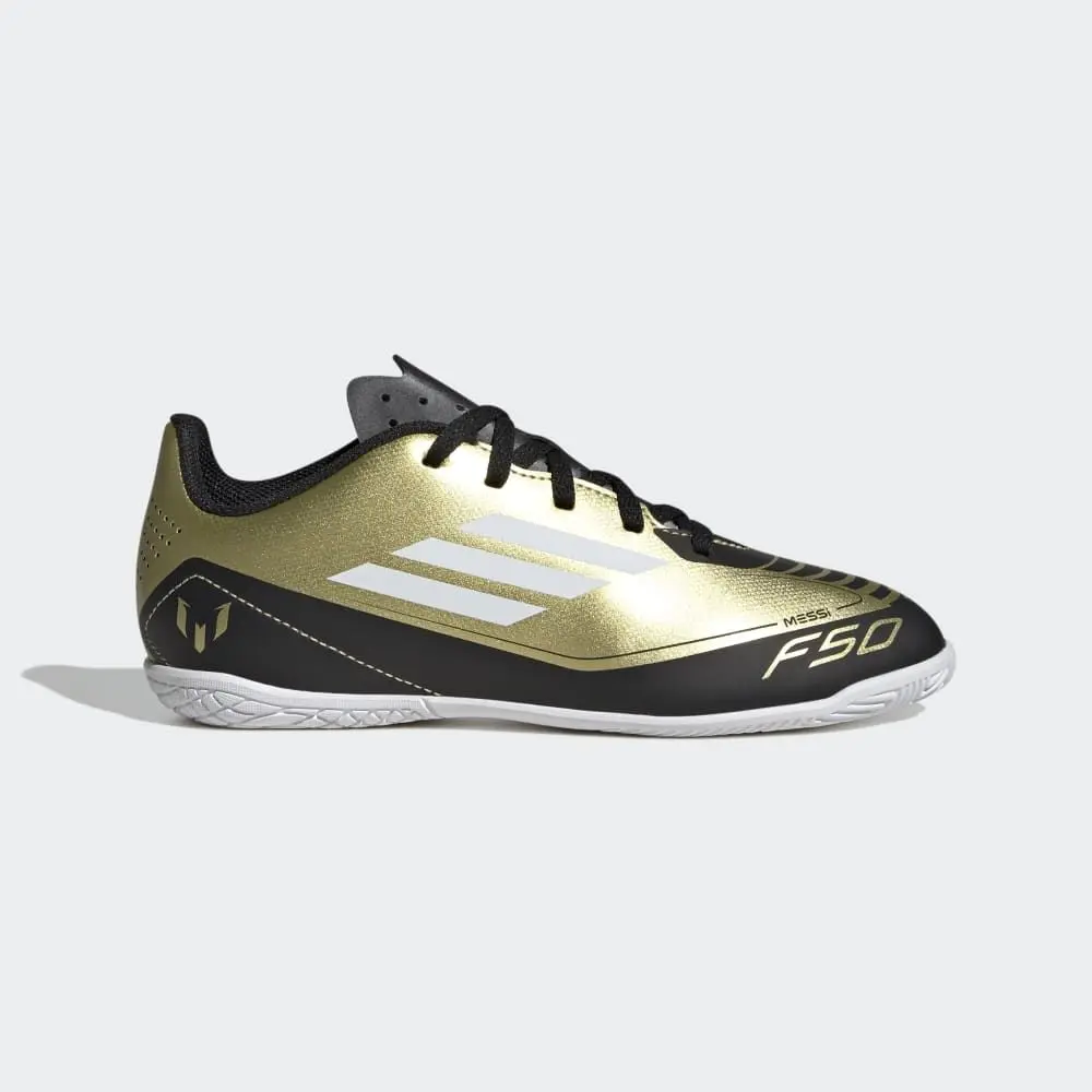 ADIDAS Dečije patike za fudbal F50 Club in Messi, Crno-zlatne