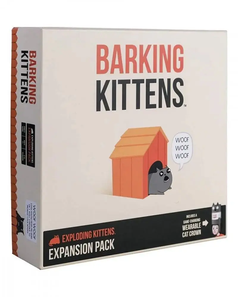 Društvena igra Ekploding Kittens 3rd Ekpansion Barking Kittens, bež