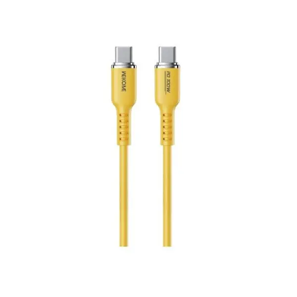 Wekome Kabl za brzo punjenje WDC-11, 3.1 USB tip C, 100W, 480Mbps, Žuti