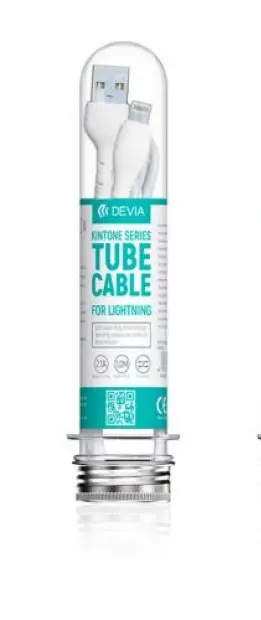 Devia USB Kabl Kintone Tube, Lightning, 2.1A, Beli