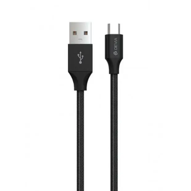 Devia USB Data kabl Gracious Series, Micro, 2.4A, 1m, Crni