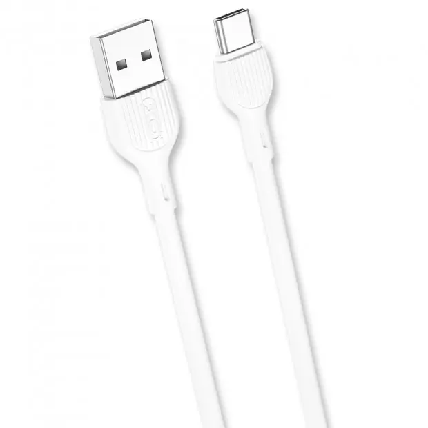XO USB Kabl XO-NB200, Type-C, 2.1A, 2m, Beli