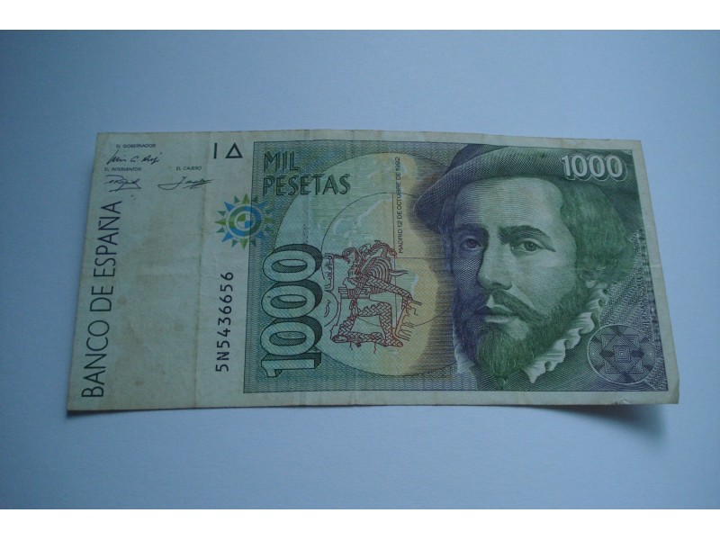 ŠPANIJA - 1000 PEZETA - 1992