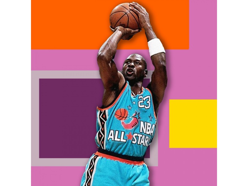 NBA all star dres Michael Jordan 1996