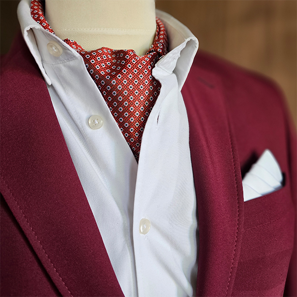 CRVENA ASCOT KRAVATA PATERN #13