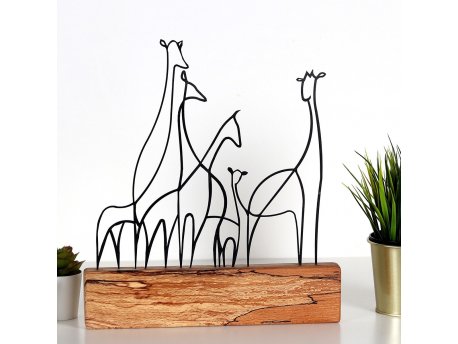 WALLXPERT Dekoracija Giraffe 3 Black