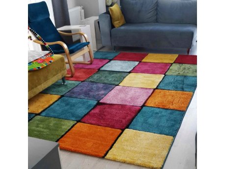 Conceptum Hypnose Tepih Renkli Kare ( 200 x 290 )