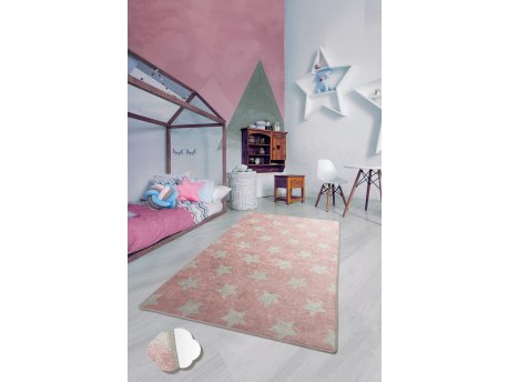 Conceptum Hypnose Dečiji tepih sa zvezdicama Pink 140 x 190 (876CHL1166)
