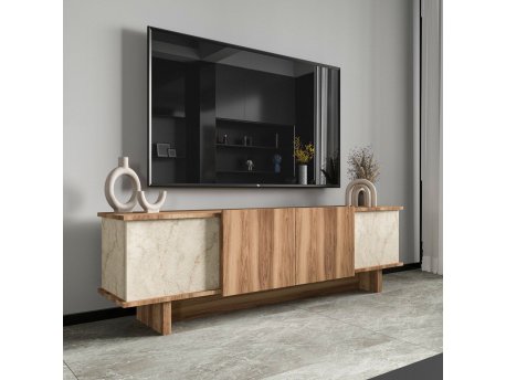 HANAH HOME TV polica Diana Travertine Walnut