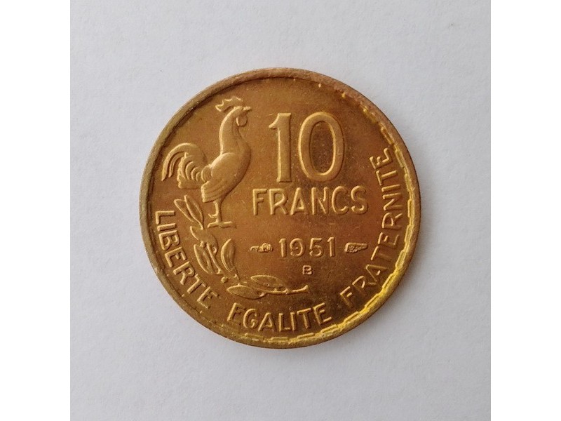 Francuska 10 franaka 1951