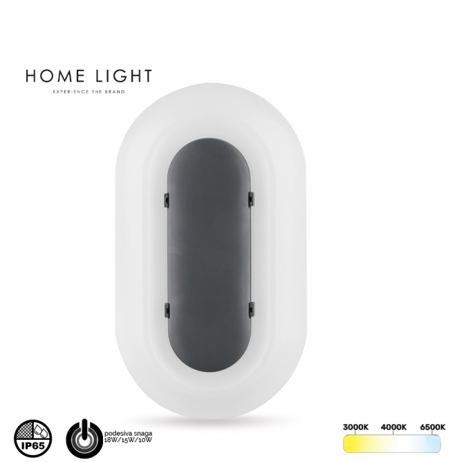 1 LED SVETILJKA BL8 ELIPSA 18/15/10W CCT IP65 BELA/SIVA 250060