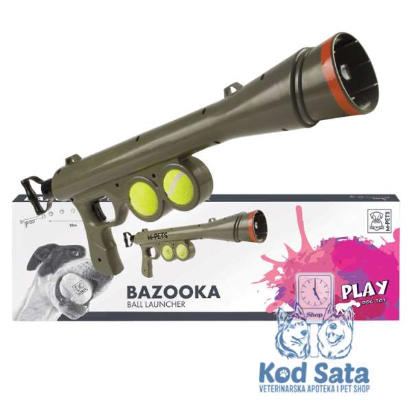 M-Pets Bazooka Bacač Loptica Za Pse 63 x 19,5 x 9,5 cm