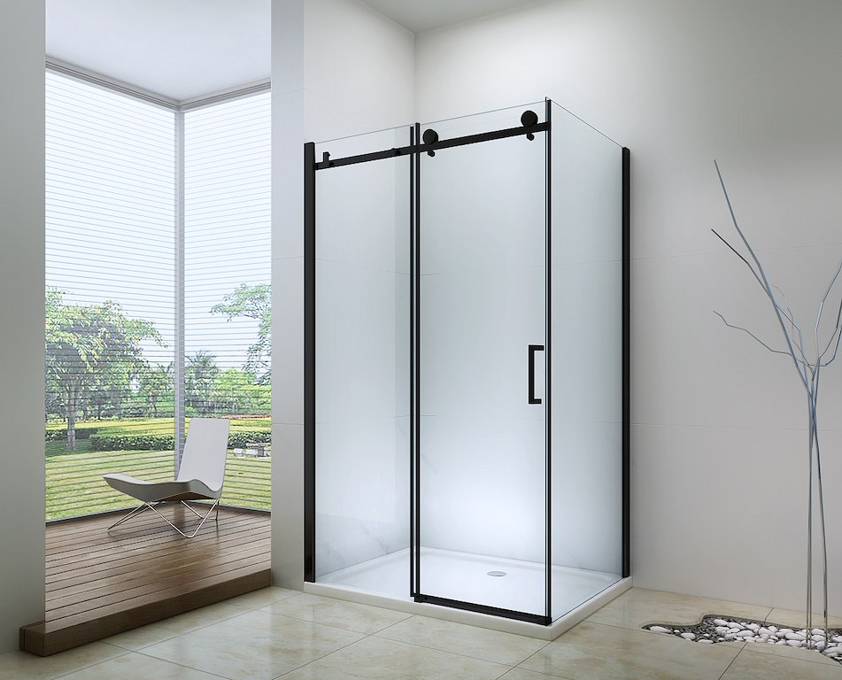 Tuš kabina EX-802N Matt Black 80x120cm