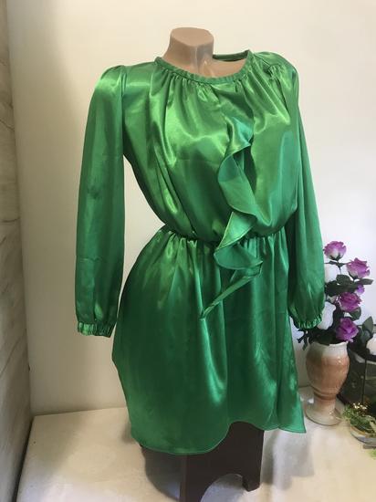 Zelena satenska napred kraca S/M