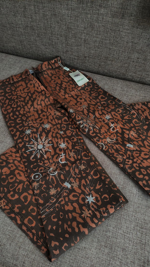 Leopard pantalone zvoncare