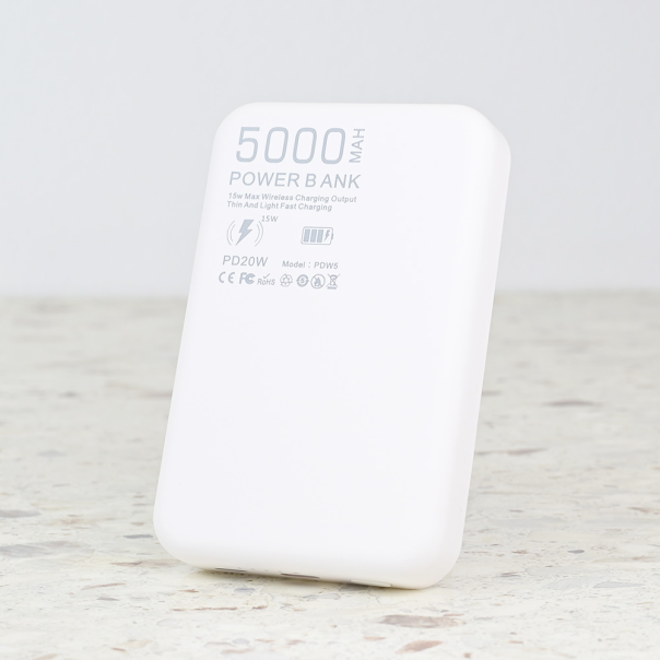 Power bank prenosiva baterija Magsafe Oxpower PD W5 5000mAh bela