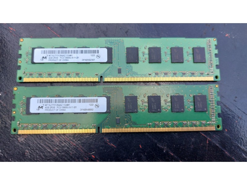 Memorije (8 GB) 2 x 4 GB DDR3