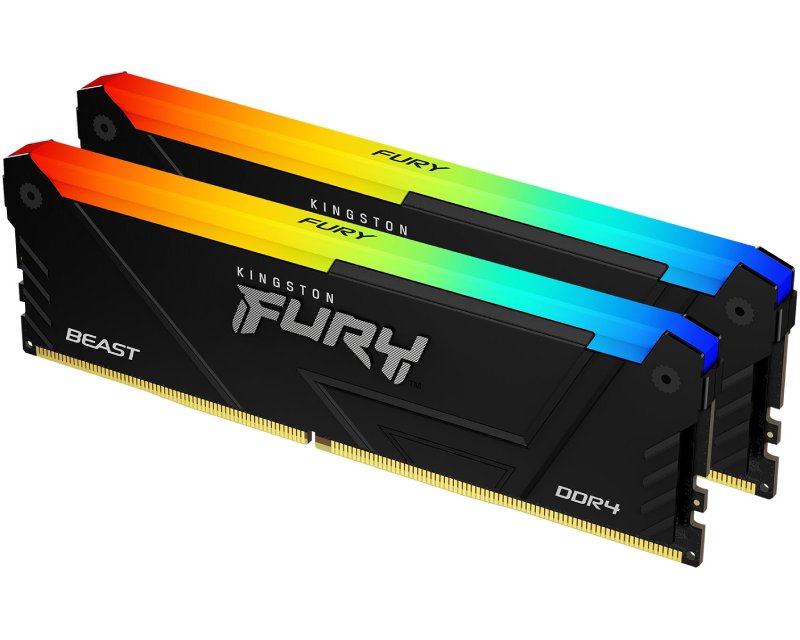 KINGSTON DIMM DDR4 32GB (2x16GB kit) 3200MT/s KF432C16BB2AK2/32 Fury Beast RGB
